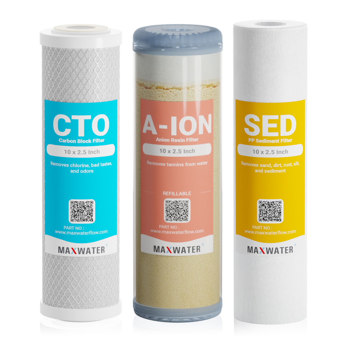 Tannin Reduction, Anion Resin Filter Cartridges Set for Whole House Sy ...