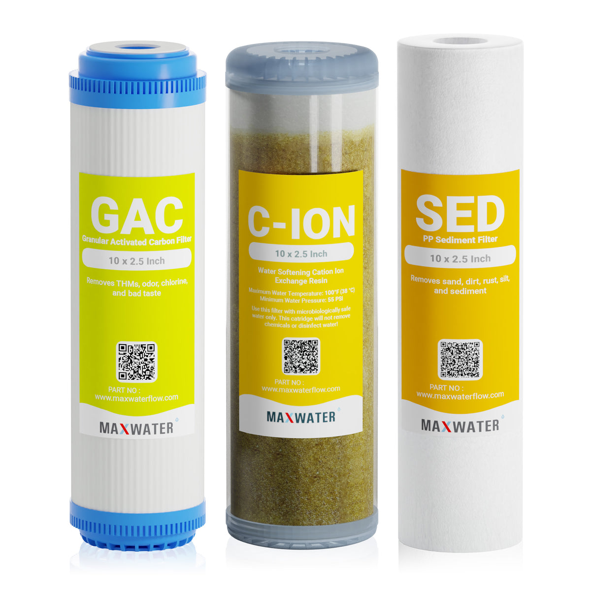 Water Softener - Cation Filter Cartridges Set for Whole House System ...